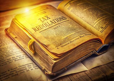 Detailed Look Inside A Vintage Tax Code Book Highlighted For Easy