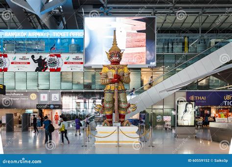 Aeropuerto Internacional De Suvarnabhumi Fotografía Editorial Imagen