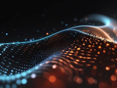Premium Photo Flowing Dots 3d Curve With Particle Wave Pattern