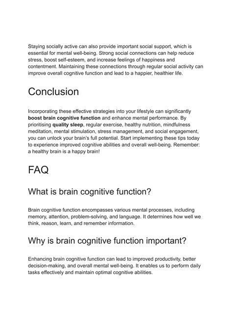 7 Ways To Boost Brain Cognitive Function Tips For Enhancing Mental Performance Pdf