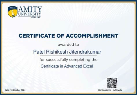 Rishikesh Patel On Linkedin Amity Excel Advancedexcel Dataanalysis