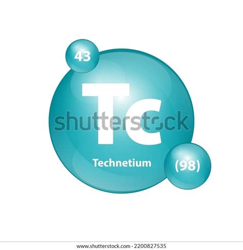 Technetium Tc Icon Structure Chemical Element Stock Vector Royalty Free Shutterstock