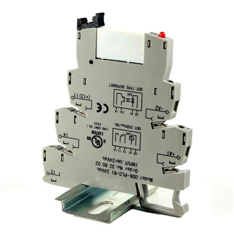 24v Terminal Block Relay Interposing Spdt 24v Din Rail Relay 24v Coil 6a 250vac Asi328002