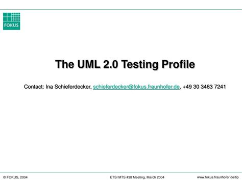 Ppt The Uml Testing Profile Powerpoint Presentation Free Download Id