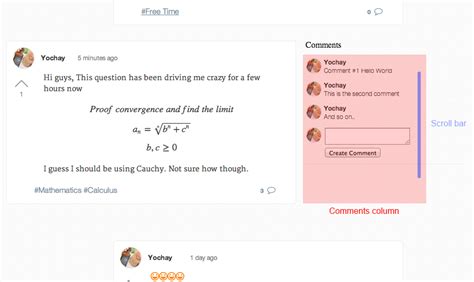 Website Design Side Comments On News Feed User Experience Stack