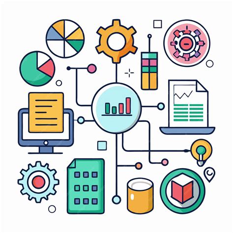 Colorful Illustration Of Data Analysis And Business Intelligence