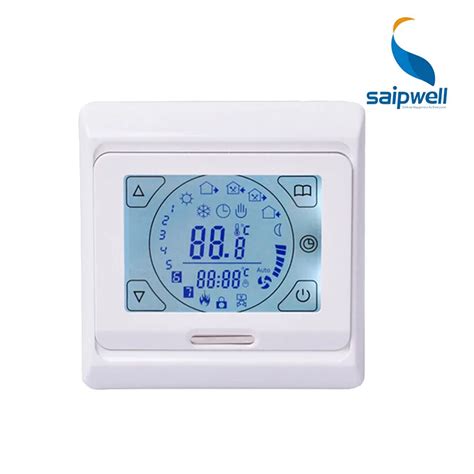Saipwell Digital Floor Heating Touch Screen Programming Thermostat Display Underfloor Heating