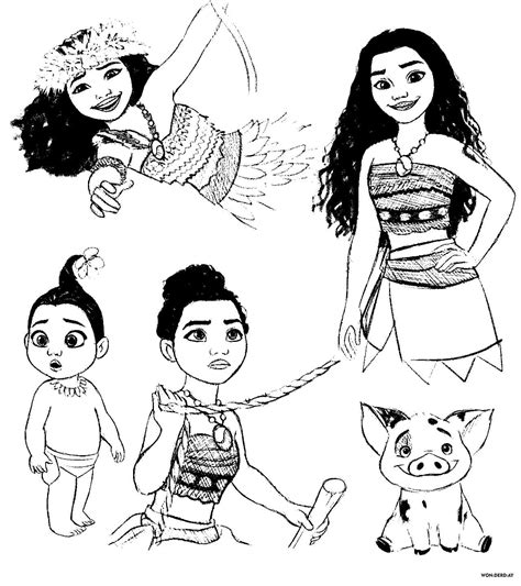Dibujos Para Colorear De Princesas De Disney Moana Moana Drawing