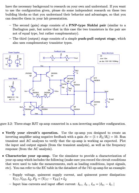 Solved Design And Simulate A Three Stage Transistor Level Chegg Com