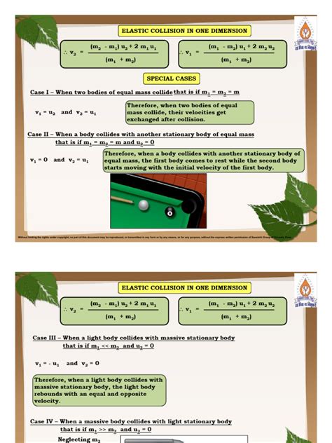 Class Xi Physics Collision Part 2 Pdf Collision Physical Sciences