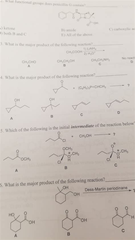 Solved 2 What Functional Groups Does Penicillin G Contain