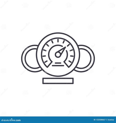 Dashboard Line Icon Concept Dashboard Vector Linear Illustration Symbol Sign Stock Vector