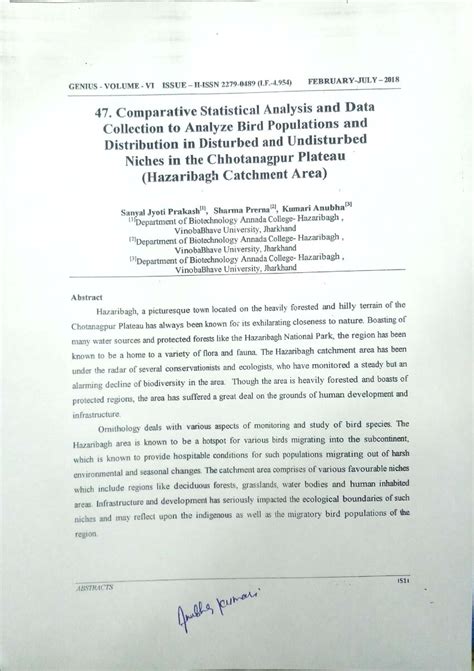 Pdf Comparative Statistical Analysis And Data Collection To Analyze Bird Populations And