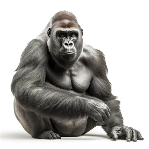 Premium Photo Young Silverback Gorilla Generate Ai