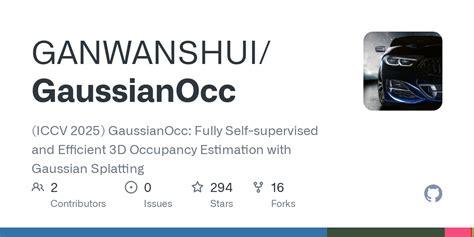 Github Ganwanshuigaussianocc Iccv 2025 Gaussianocc Fully Self