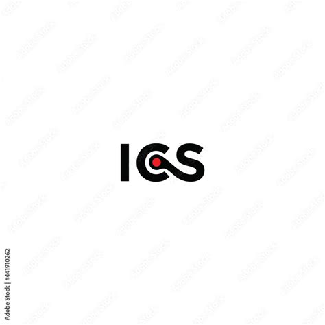 Ics Ic Cs Text Red And Black Logo Vector Stock Vector Adobe Stock
