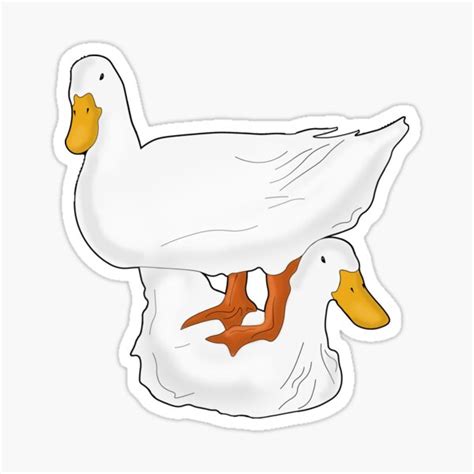 Lazy Duck On Top Of A Duck Sticker For Sale By Ducklovers Redbubble