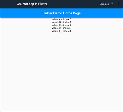 Dart How To Use Index Without An Item Builder In Flutter Stack Overflow