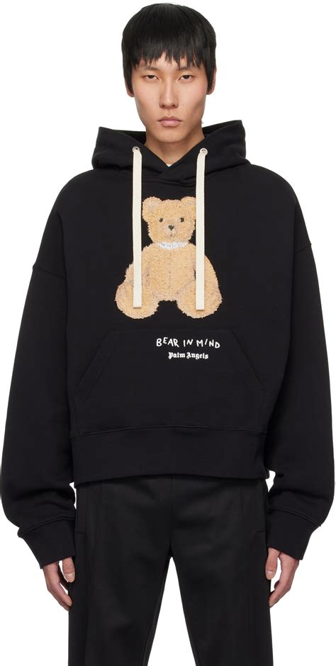 Palm Angels Black Bear In Mind Hoodie Palm Angels