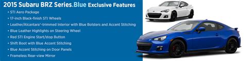New 2015 Subaru Brz Series Blue Model Details And Specifications