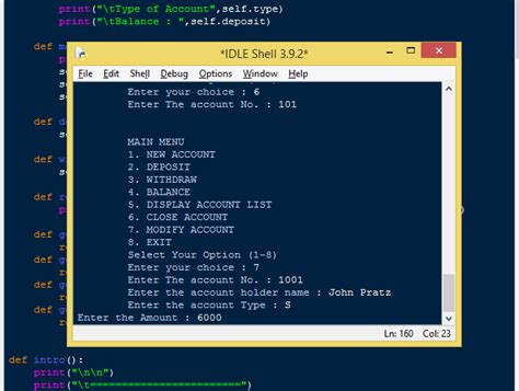 Simple Banking System With Database In Python Free Source Code Sourcecodester