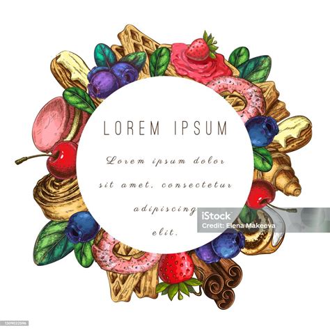 베이커리 페이스트리 라벨 로고 가 외 포장 설계를 위한 라운드 배지 베이커리 또는 페이스트리 상품스티커 템플릿 빈티지 스타일