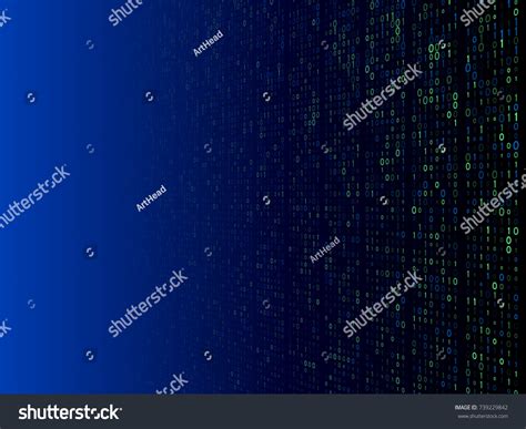 Abstract Matrix Technology Concept Perspective Binary Stock Vector Royalty Free 739229842