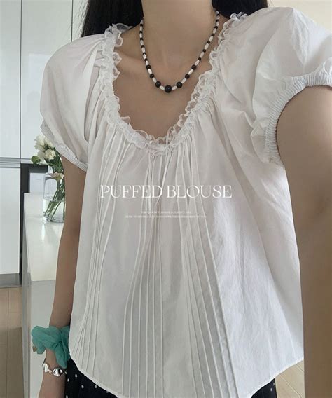 수수 ️5천장돌파 썸머블라우스 ️반팔블라우스 퍼프블라우스 셔링블라우스 크롭블라우스 리본블라우스 여름하객룩 바캉스룩 휴양지 출근룩 S151 2col