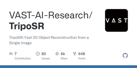 GitHub VAST AI Research TripoSR TripoSR Fast D Object