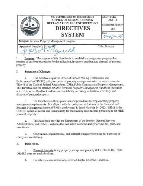 Pdf Transmittal Number Directives System · Directives System