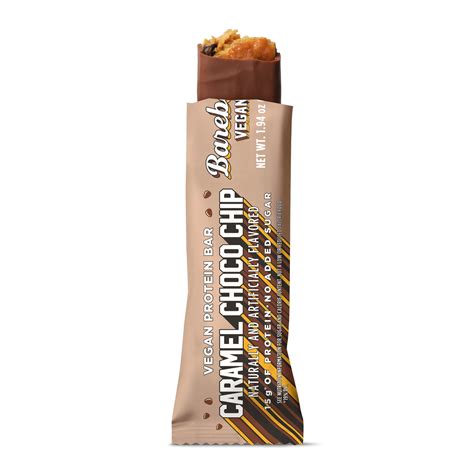 Barebells Vegan Protein Bar Caramel Choco Chip 12 Bars Gnc