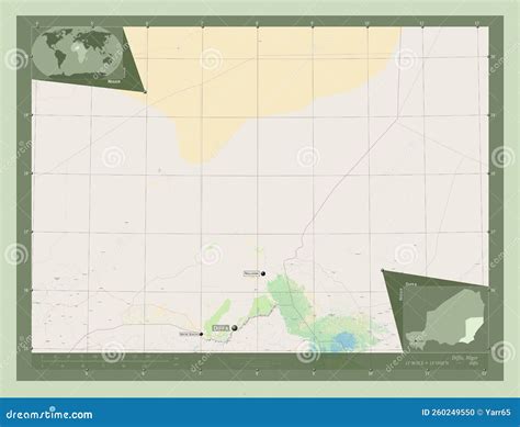 Diffa Niger OSM Labelled Points Of Cities Stock Illustration