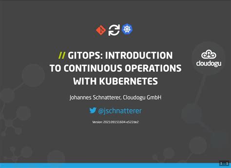 Gitops Introduction To Continuous Operations With Kubernetes Speaker
