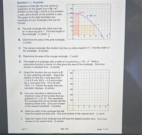 Solved Question Points Suppose A Rectangle Has One Chegg