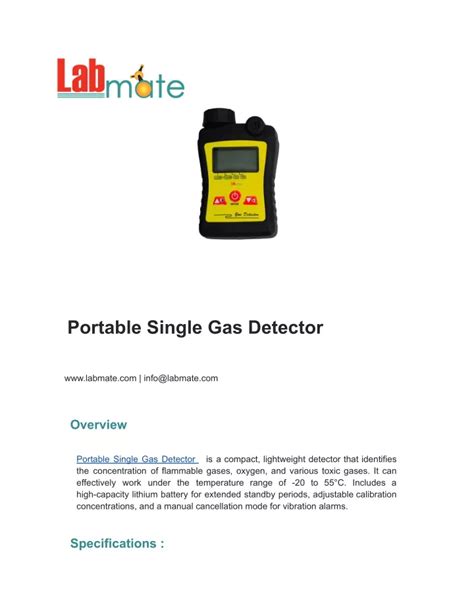 PPT Portable Single Gas Detector PowerPoint Presentation Free Download ID 12810739