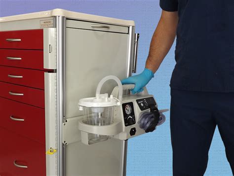 Sscor Duet Suction Unit With Mounting Bracket Crash Cart Suction