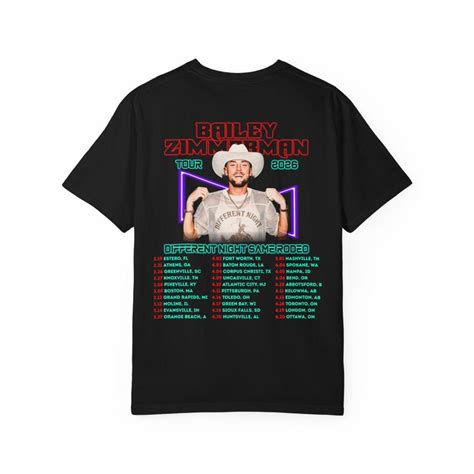 Bailey Zimmerman Tour 2026 Png File Fan Merch T Shirt Design Digital