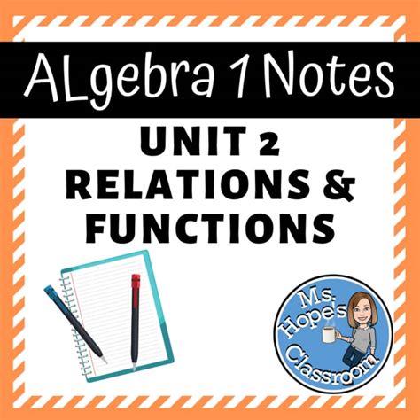 Algebra 1 Interactive Notebook Notes Unit 2 Relations And Functions