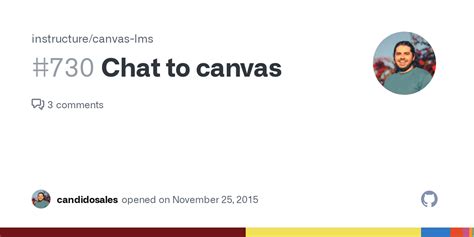 chat to canvas · issue 730 · instructure canvas lms · github