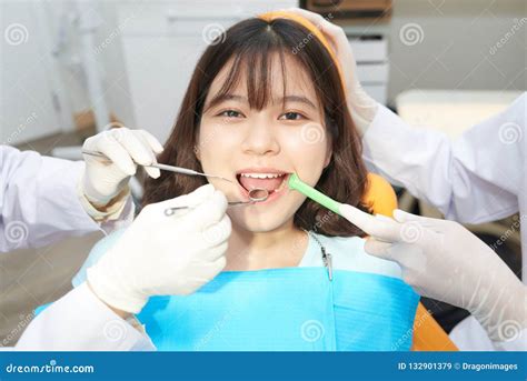 Teeth Examination Stock Image Image Of Hands Patient 132901379