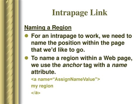 Hyperlink Anchor Tag And Its Attributes Four Types Of Hyperlink Ppt