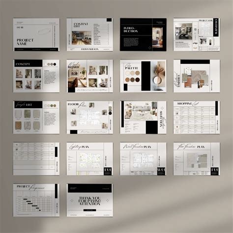 Interior Design Project Proposal Template Mood Board Shopping List