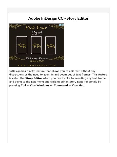 adobe indesign cc story editor pdf