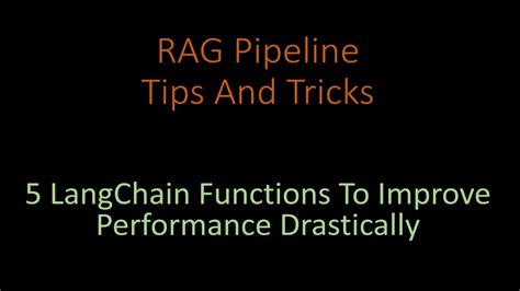 5 Must Know Langchain Functions To Boost Performance Of Llm Based Application Youtube