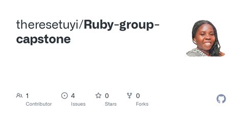 GitHub Theresetuyi Ruby Group Capstone