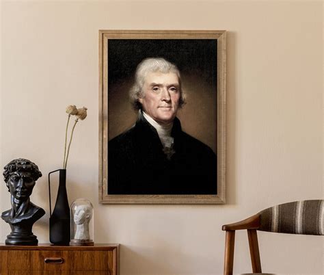 Thomas Jefferson Portrait Founding Fathers America President Printable
