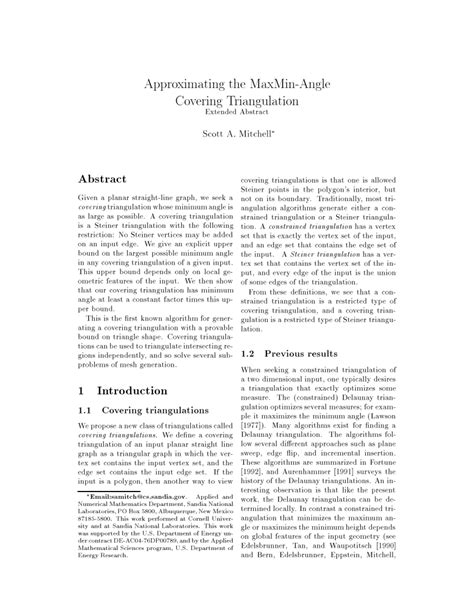 Pdf Approximating The Maxmin Angle Covering Triangulation