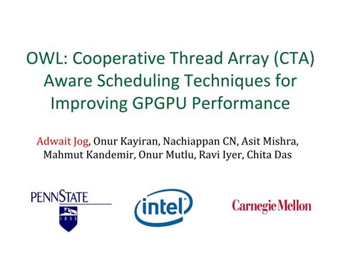 Ppt Cooperative Thread Array Scheduling For Enhanced Gpgpu