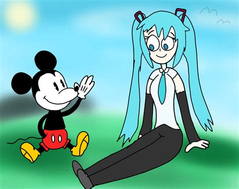 Mickey And Miku By Squidbokarttime On Deviantart