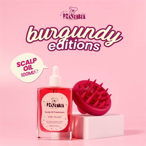 Scalp Oil 100ml Burgundy Scalp Massager Angry Koala